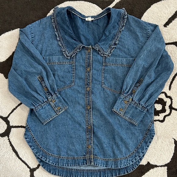 Pilcro | Tops | Anthropologie Pilcro Denim Shirt L | Poshmark